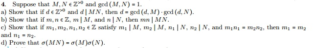 Suppose that M, N Z and gcd(M, N) = 1. Show that | Chegg.com