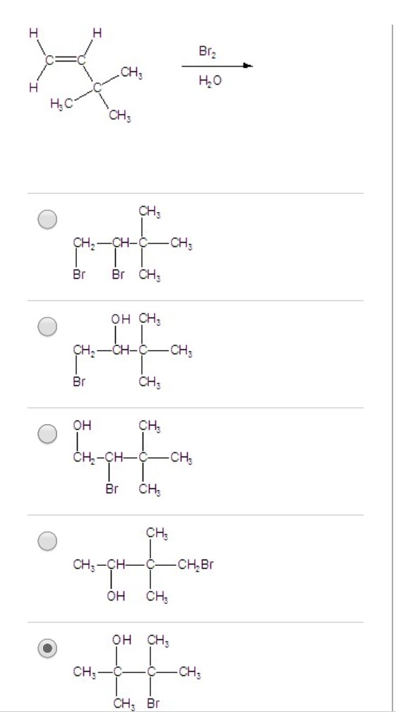 Solved H20 CH: CH Br Br CH OH CH CH Br CH OH CH CH,-CH-CCH | Chegg.com