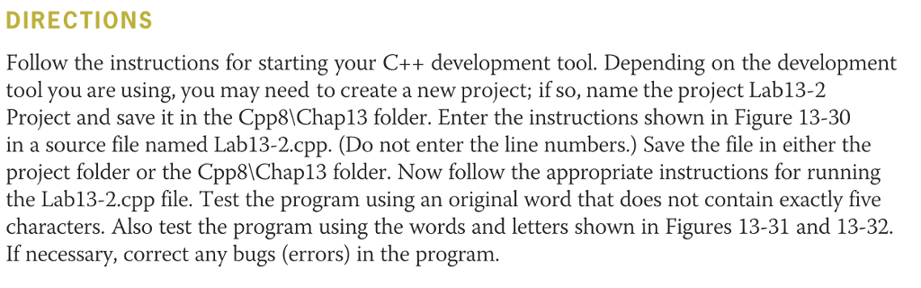 DIRECTIONS Follow the instructions for starting your | Chegg.com