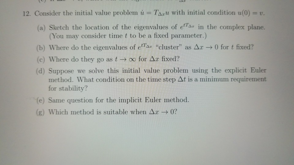 Solved 12. Consider the initial value problem ? ???? with | Chegg.com