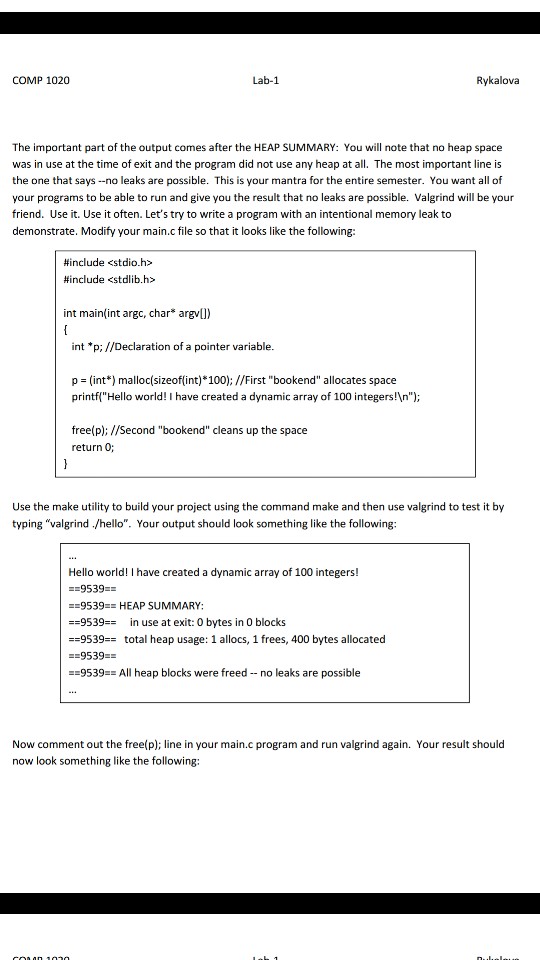 COMP 1020 Lab-1 Rykalova Evil Hangman Prerequisite | Chegg.com