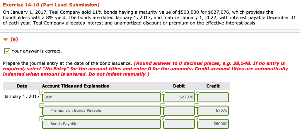Solved Exercise 14-10 (Part Level Submission) On January 1, | Chegg.com
