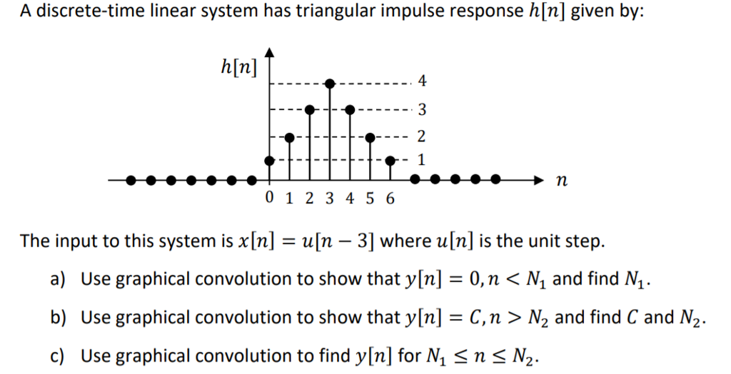 Solved A discrete-time linear system has triangular impulse | Chegg.com