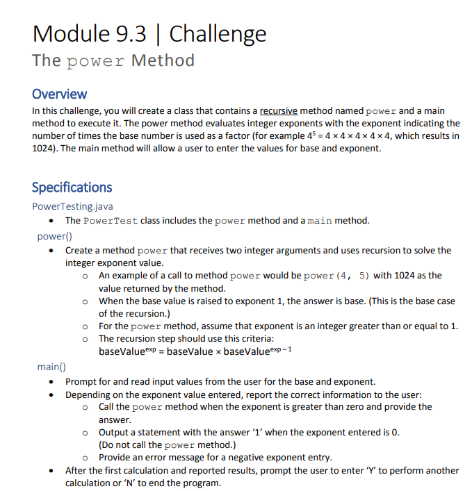 Solved Module 9.3 | Challenge The power Method Overview In | Chegg.com