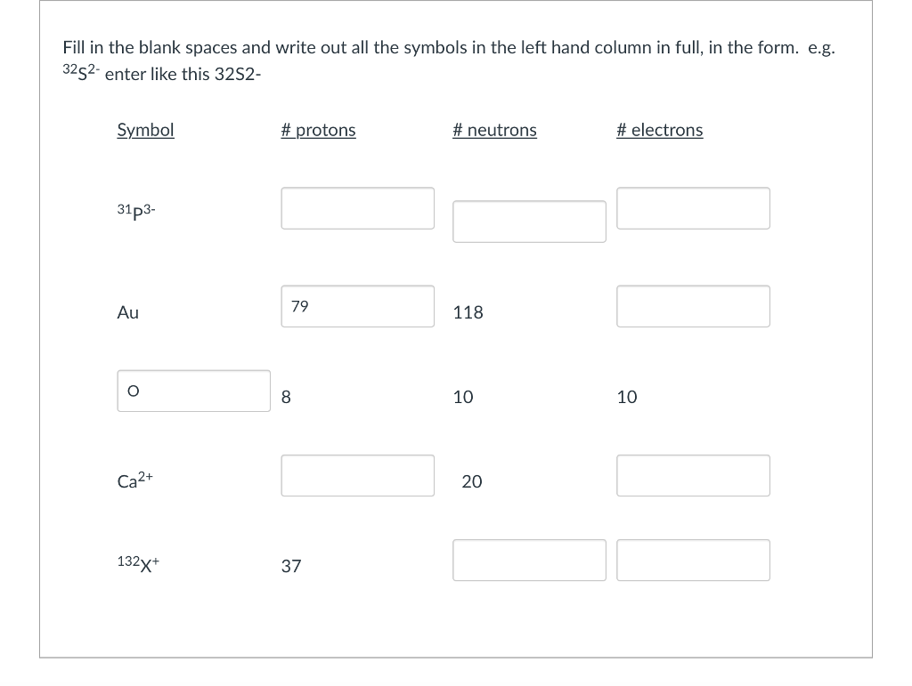 Solved Fill in the blank spaces and write out all the | Chegg.com
