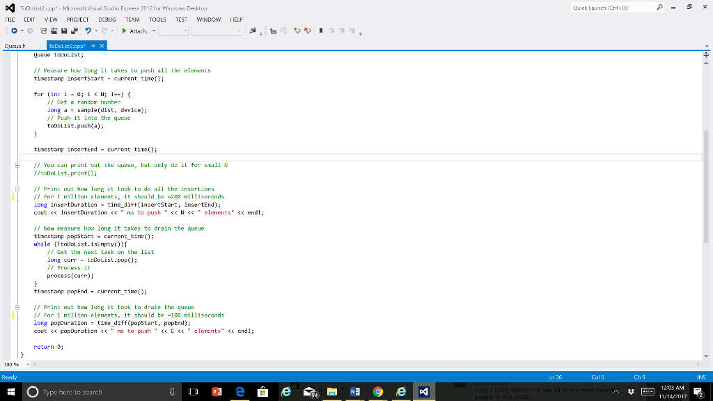 Solved The following code established a queue called | Chegg.com