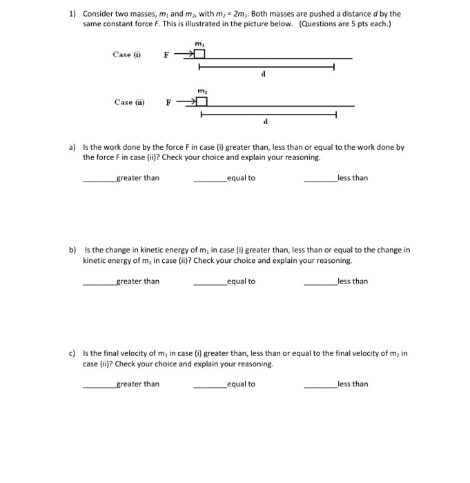 Solved Consider two masses, m_1 and m_2, with m_3 = 2m_1. | Chegg.com