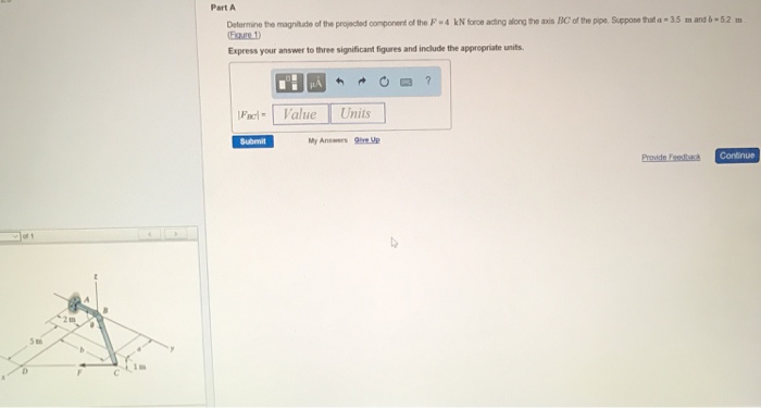 Solved Determine The Magnitude Of The Projected Component Of