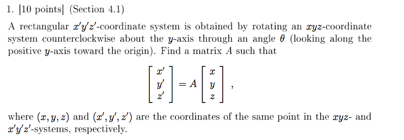Solved l. 110 points! (Section 4.1) A rectangular | Chegg.com