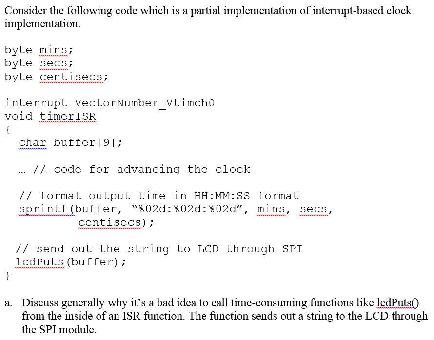 Solved Consider the following code which is a partial | Chegg.com Solved Consider the following code which is a partial | Chegg.com