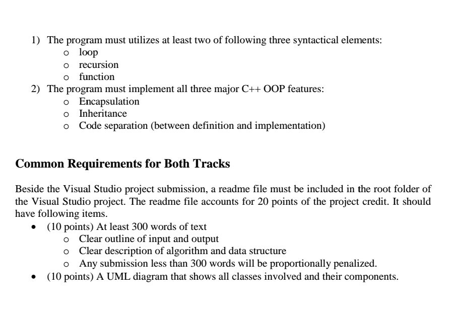 Solved 1 Regular Track Write A C Oop Simul Two Classes 2219