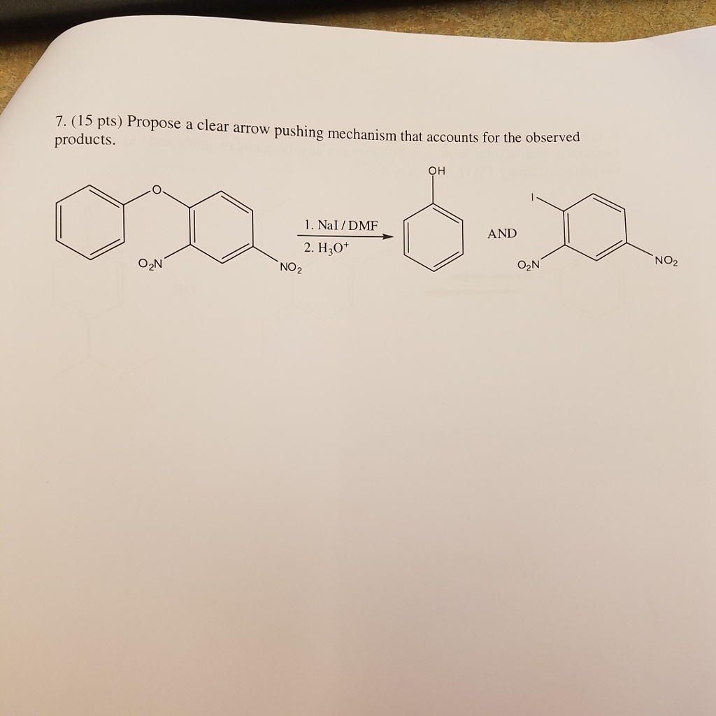 Solved Propose a clear arrow pushing mechanism that accounts | Chegg.com