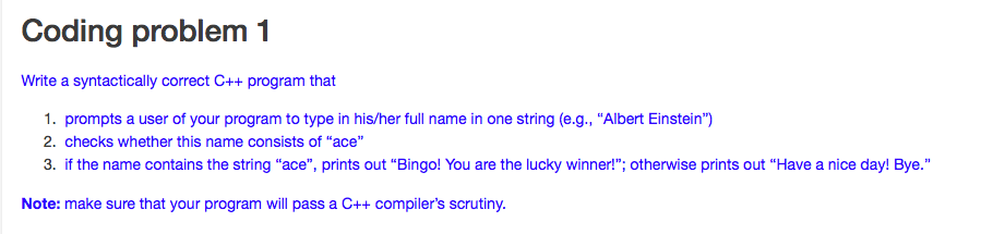 Solved Coding Problem 1 Write A Syntactically Correct C