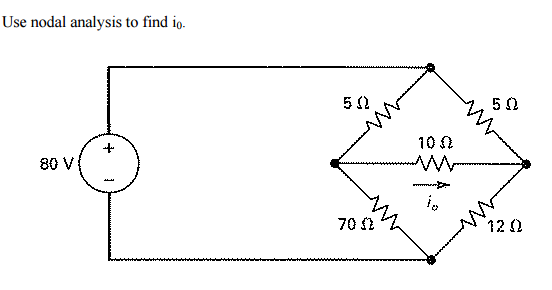 Solved Use nodal analysis to find io. | Chegg.com