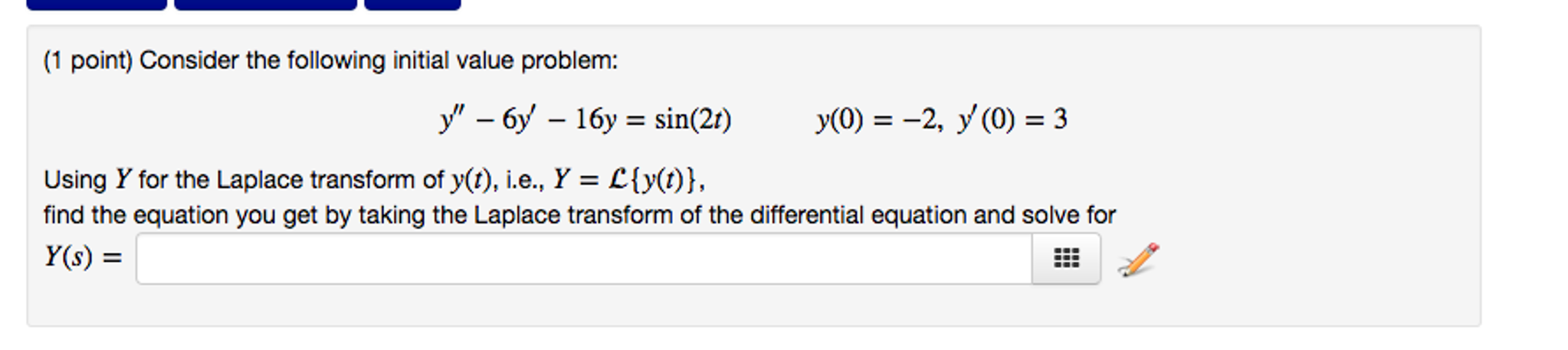 Solved Consider the following initial value problem: y" | Chegg.com