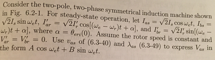 Solved Consider the two-pole, two -phase symmetrical | Chegg.com