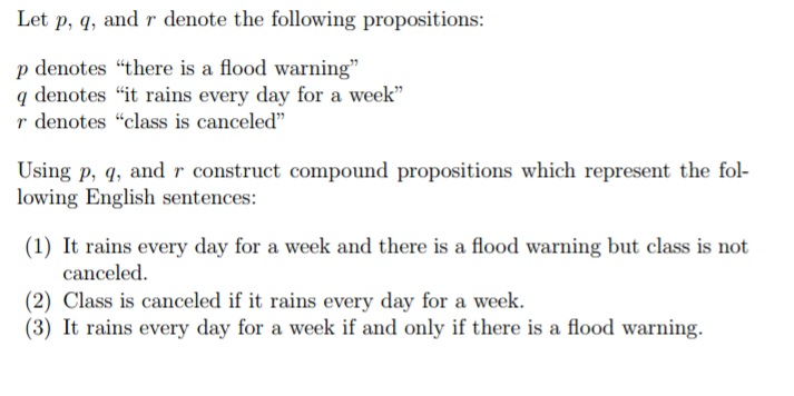Solved Let p, q, and r denote the following propositions: p | Chegg.com