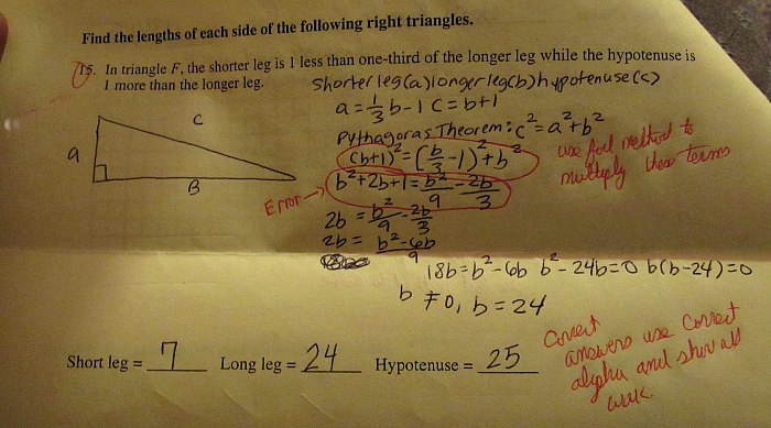 Solved Find the lengths of each side of the following right | Chegg.com