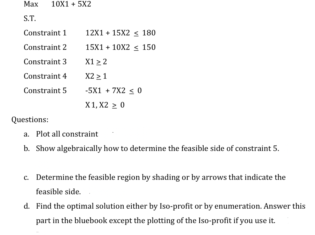Solved Max 10X15X2 S.T Constraint 1 12X1 + 15X2