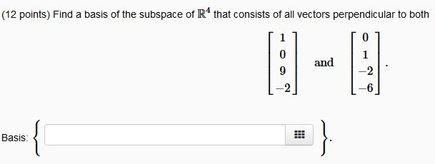 Solved Find a basis of the subspace of R^4 that consists of | Chegg.com