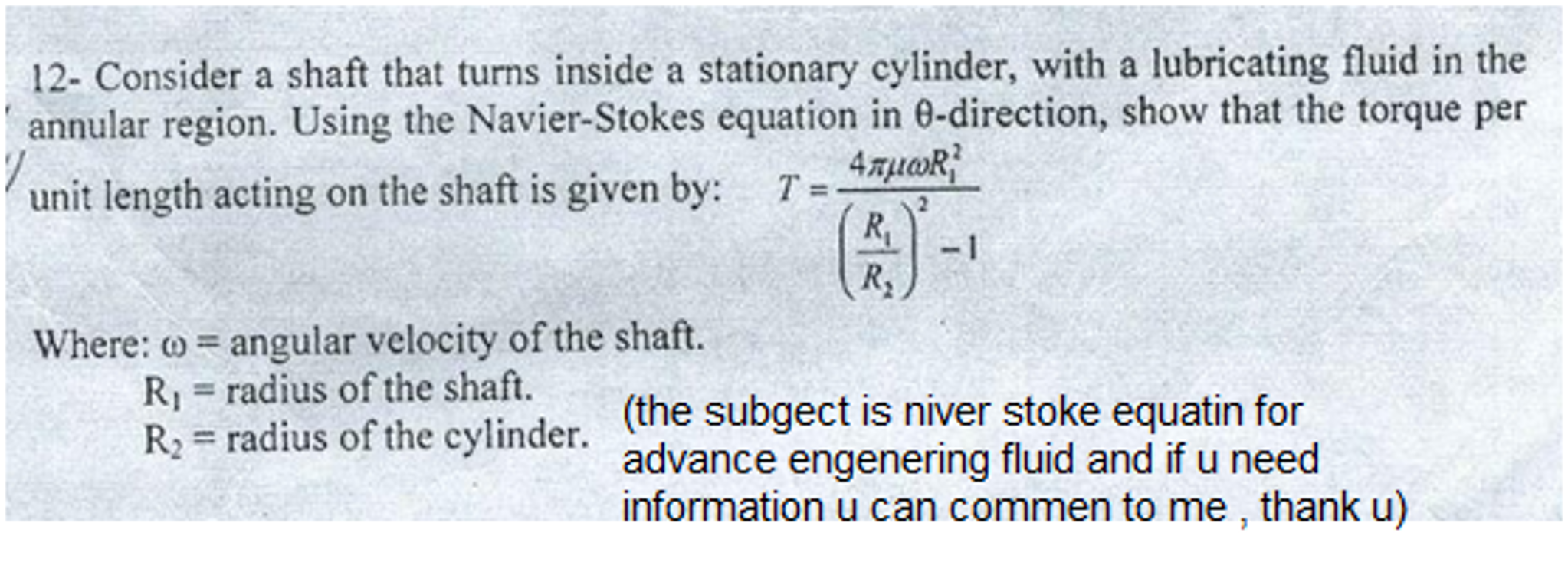 Solved Consider a shaft that turns inside a stationary | Chegg.com
