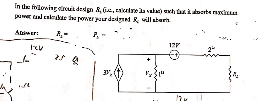 Solved In the following circuit design R.G.e, calculate its | Chegg.com