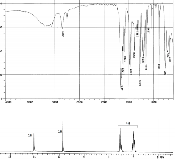 Solved C7H6O2 What is the structure and where are there | Chegg.com