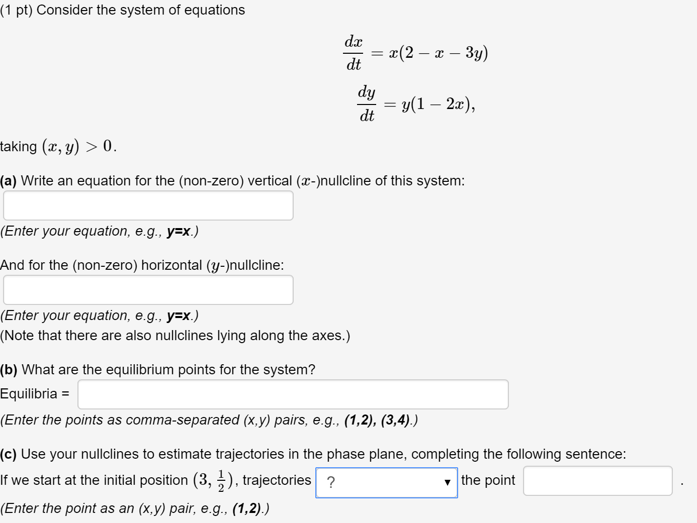 Solved Consider The System Of Equations Write An Equation Chegg