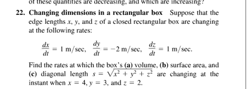 Solved Changing dimensions in a rectangular box Suppose that | Chegg.com