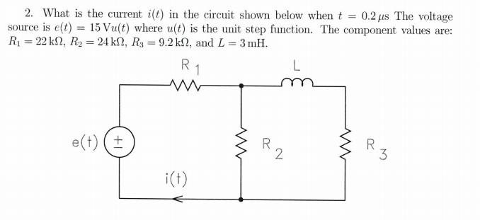Solved 1. What is the current i (t) in the circuit shown | Chegg.com