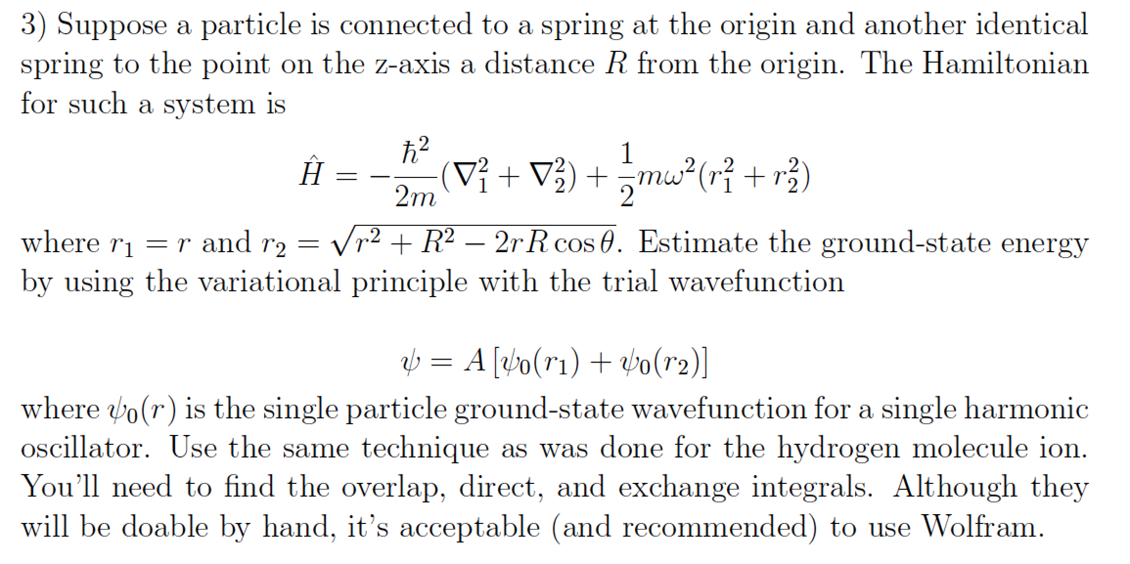 Suppose a particle is connected to a spring at the | Chegg.com