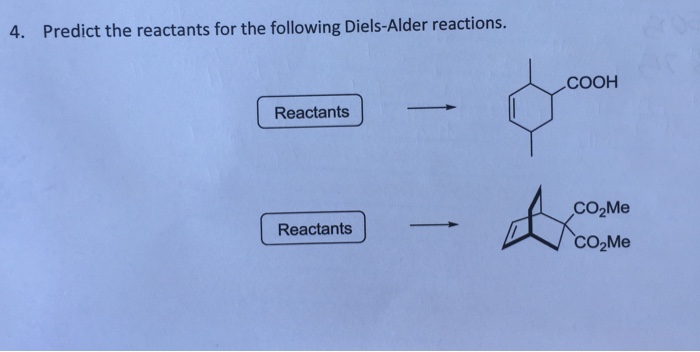 Solved Predict the reactants for the following Diels-Alder | Chegg.com