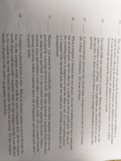 Solved Answer the following questions by writing on the | Chegg.com