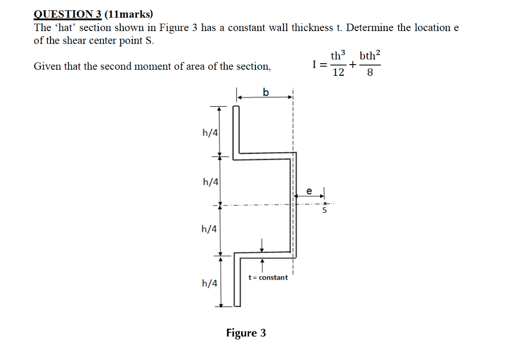 ?UESTION 3 (1 1 marks) The hat' section shown in | Chegg.com