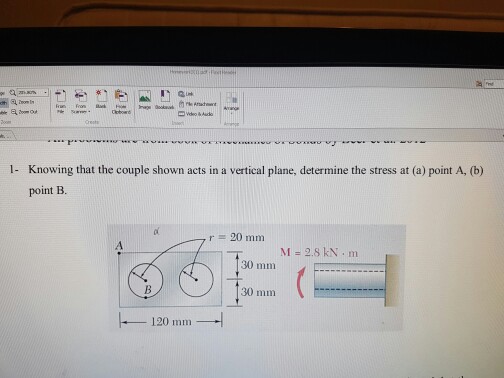 Solved Knowing that the couple shown acts in a vertical | Chegg.com