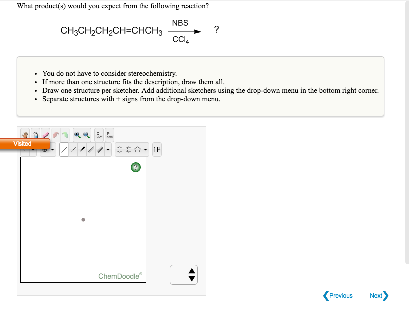 Solved What product(s) would you expect from the following | Chegg.com