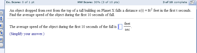 Solved An Object Dropped From Rest From The Top Of A Tall