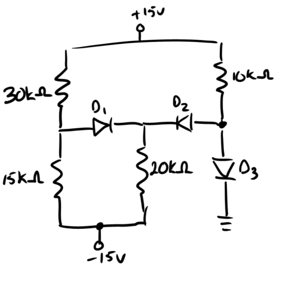 Solved 1) (a) Using the ideal diode model, find the Q | Chegg.com