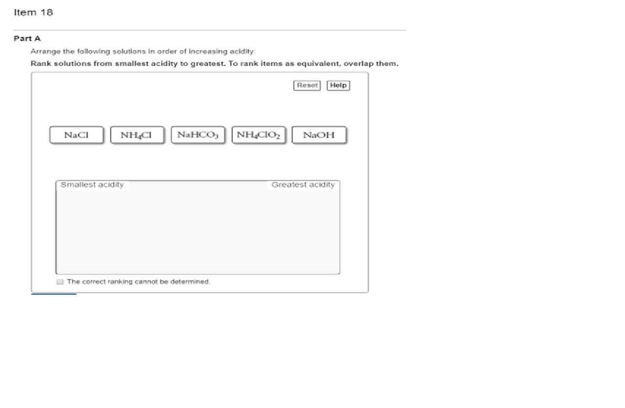 Solved Arrange The Following Solution In Order Of