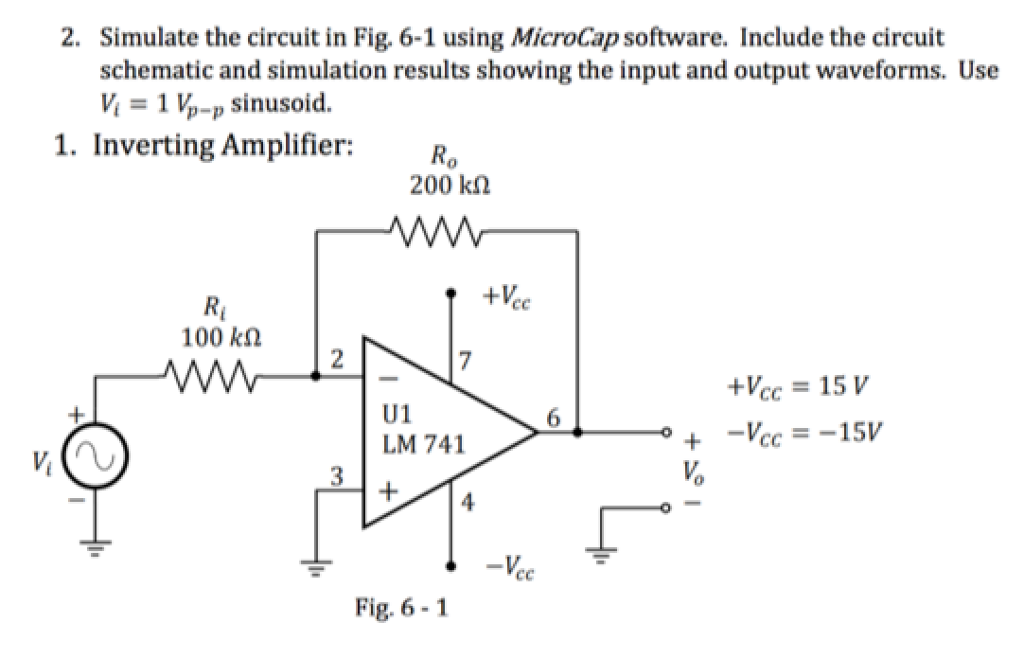 Solved Simulate the circuit In Fig. 6-1 using MicroCap | Chegg.com