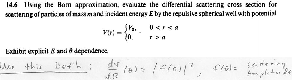 Solved Using The Born Approximation Evaluate The