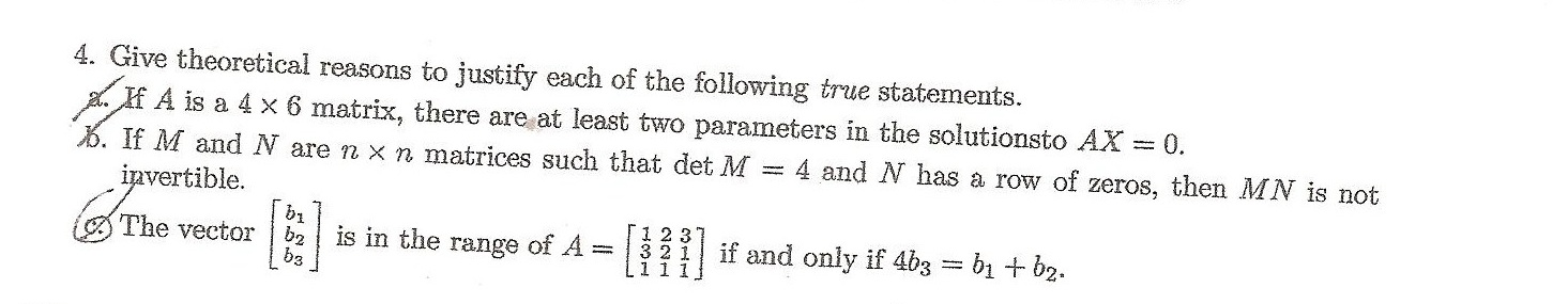 Solved Give theoretical reasons to justify each of the | Chegg.com