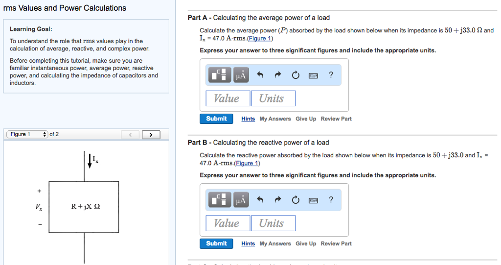 Solved rms Values and Power Calculations Learning Goal: To | Chegg.com