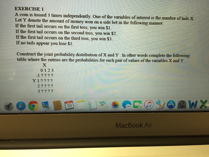 Solved A coin is tossed 3 times independently. One of the | Chegg.com