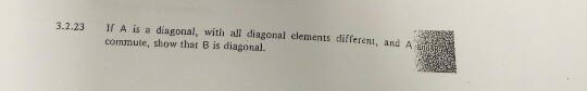 Solved 3.2.23 f A is a diagonal, with ali diagonal elements | Chegg.com