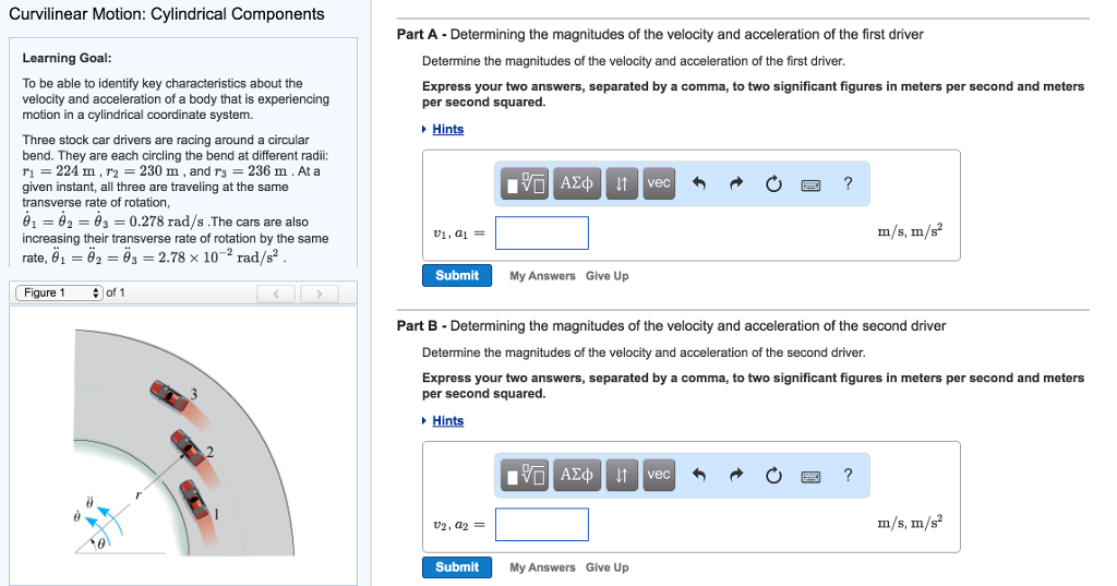 Solved Curvilinear Motion: Cylindrical Components To be | Chegg.com