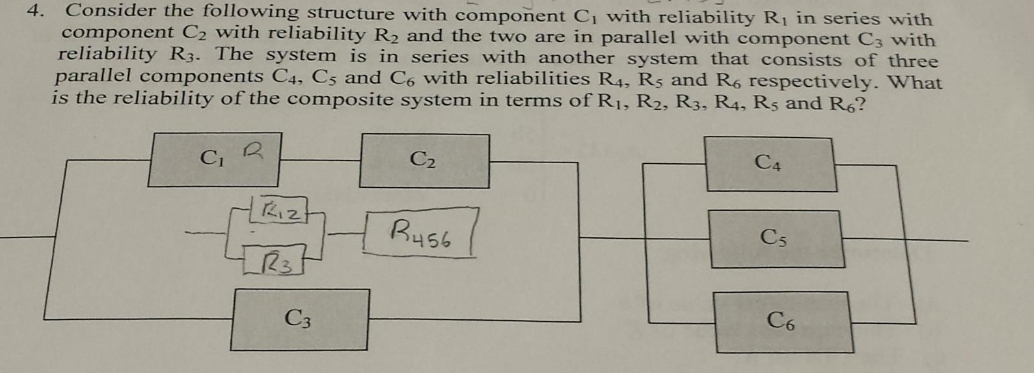 Solved Consider the following structure with component C_1 | Chegg.com