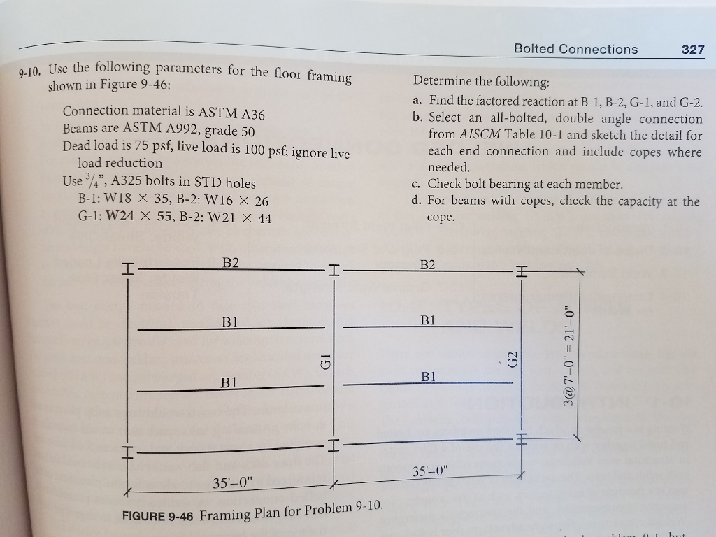 Bolted Connections 327 Use the following parameters | Chegg.com