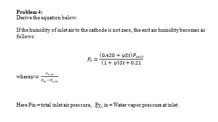 Solved Problem 4: Derive the equation below: If the humidity | Chegg.com