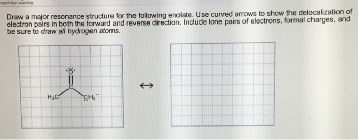 Solved Draw a major resonance structure for the following | Chegg.com
